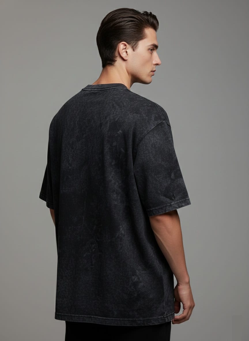 Inferno Acid-Wash Oversized Tee – Azaro